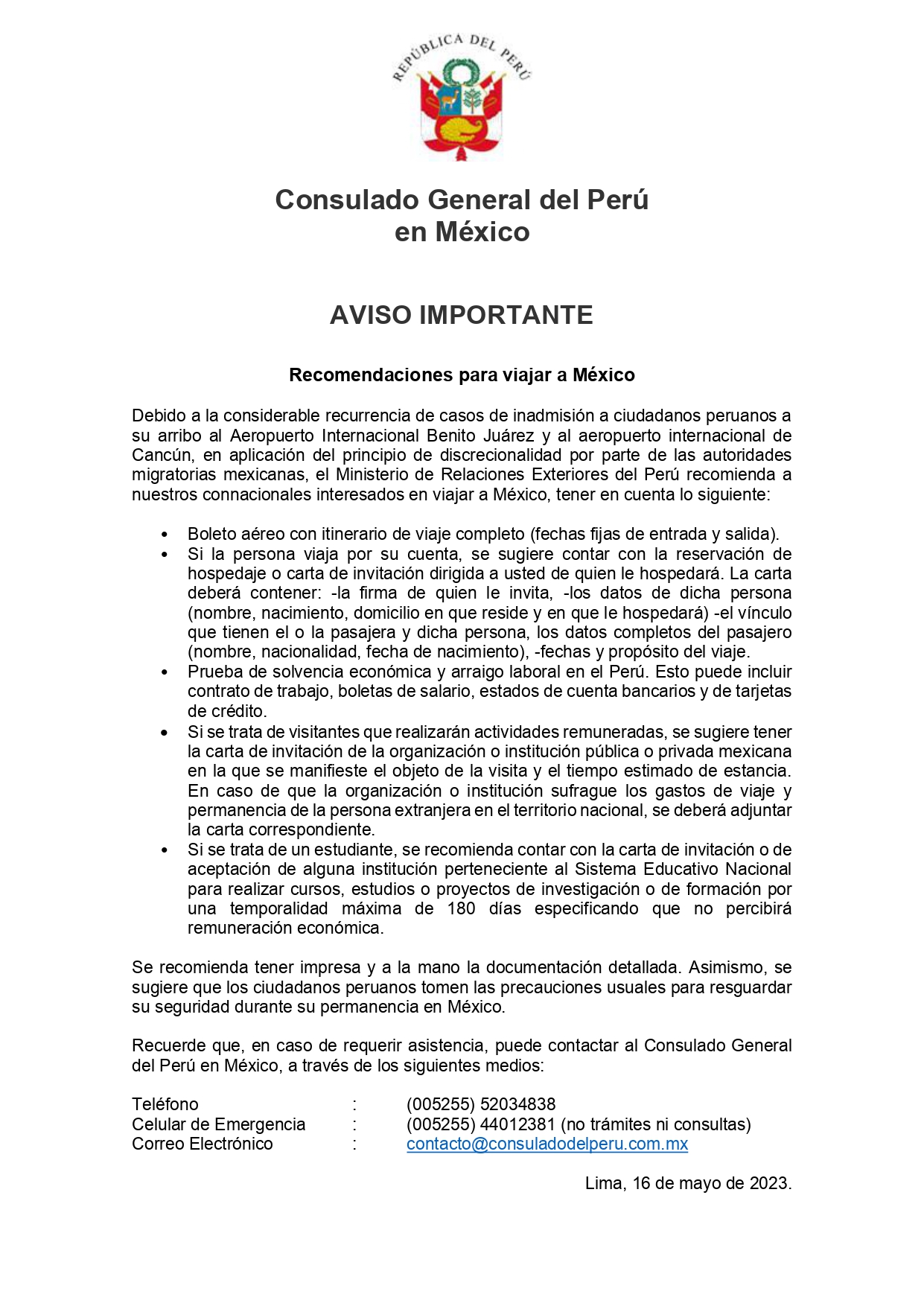 Avisos - Aviso Importante